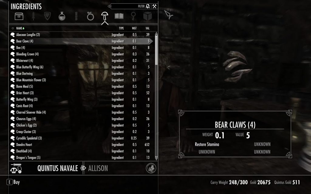 Apothecary Inventory Rebuild | Skyrim Mod Download