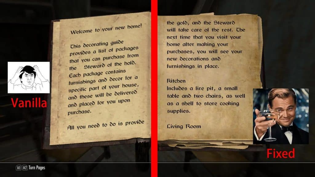 Skyrim Book Font Clear v1.0 | Skyrim Mod Download