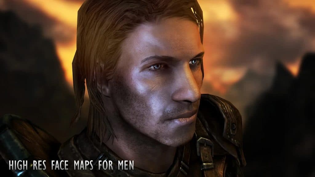 High Res Face Maps for Men by Geonox | Skyrim Mod Download