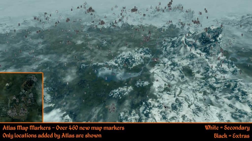 Atlas Map Markers for Skyrim Blackreach Dawnguard and Dragonborn ...